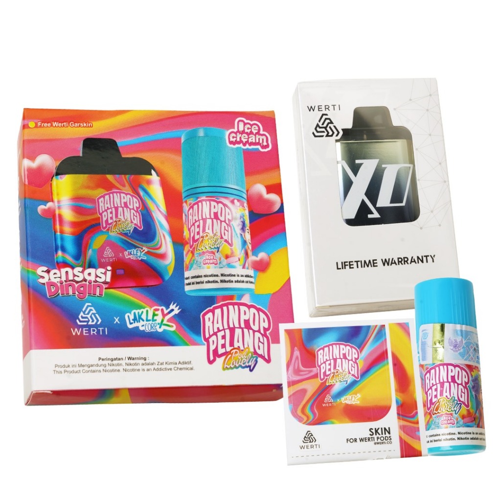 Jual Pod Werti XO Kit 650mAh Bundling Liquid Lakley Rainpop 30ML By ...