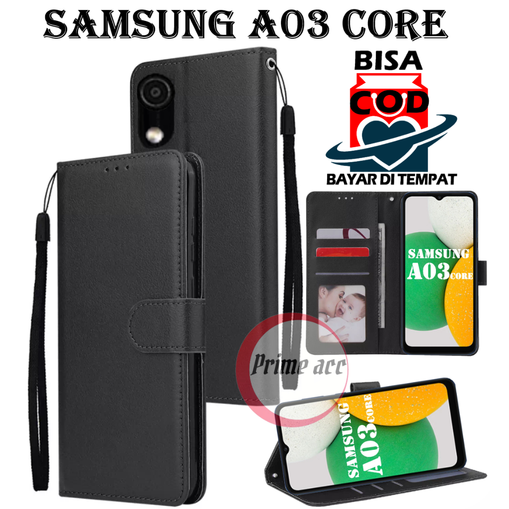 Jual flip case wallet SAMSUNG A03 CORE cover premium casing dompet ...