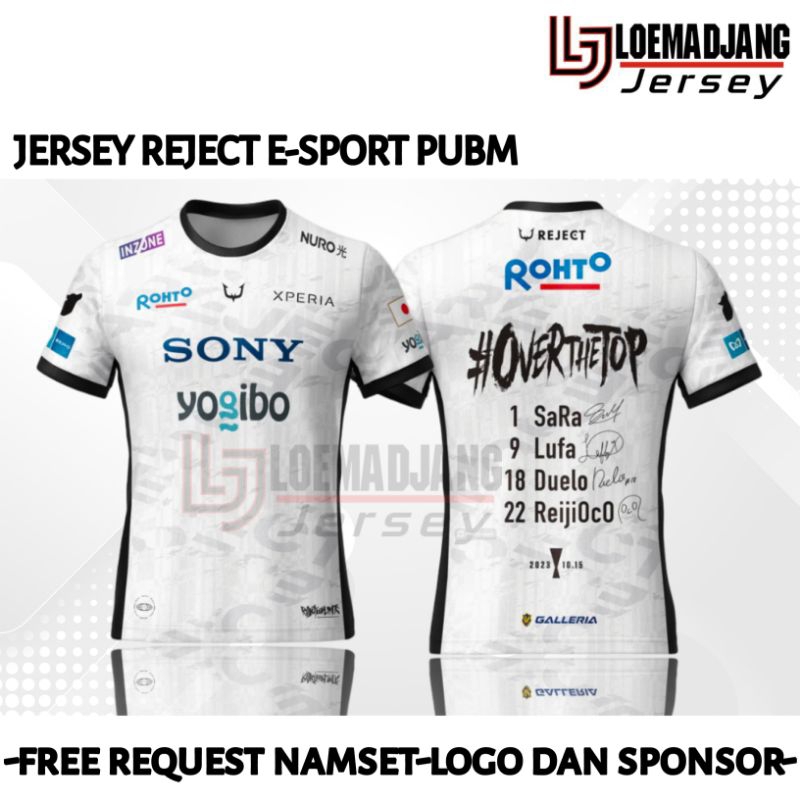 Jual JERSEY KAOS GAMING TEAM REJECT E-SPORT TERBARU 2024 FULL PRINTING ...