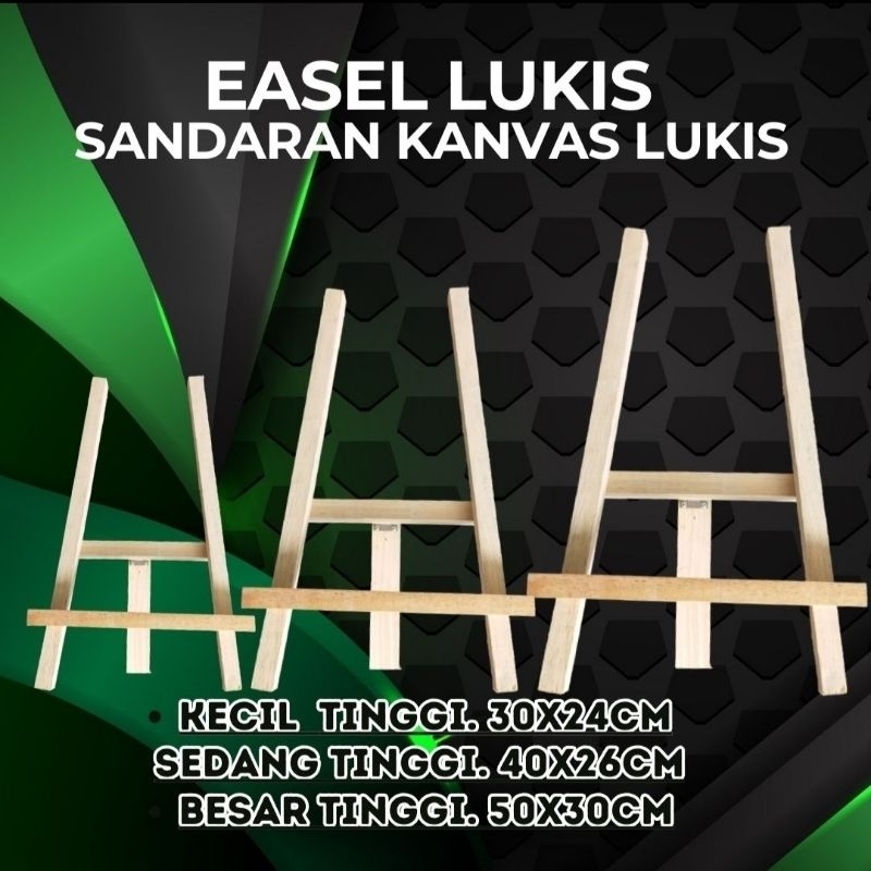 Jual easel lukis , sandaran lukis, kecil 30x24cm, sedang 40x26cm, besar ...
