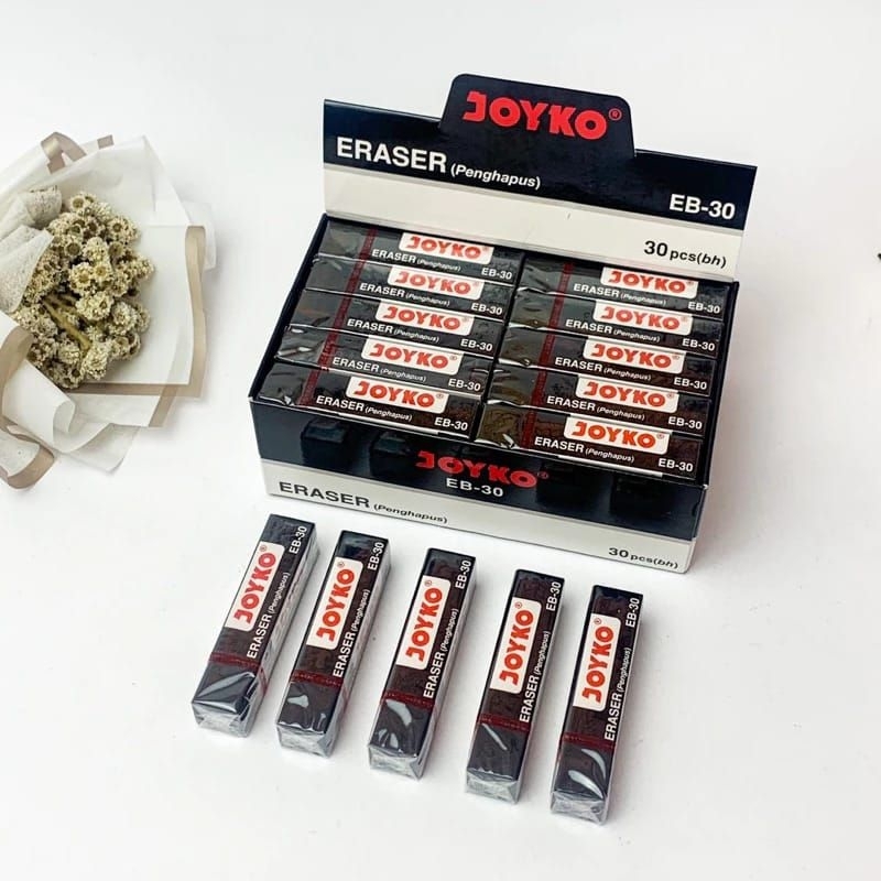 Jual Penghapus Joyko Panjang ER30 EB30 || Penghapus joyko Hitam putih | Shopee Indonesia