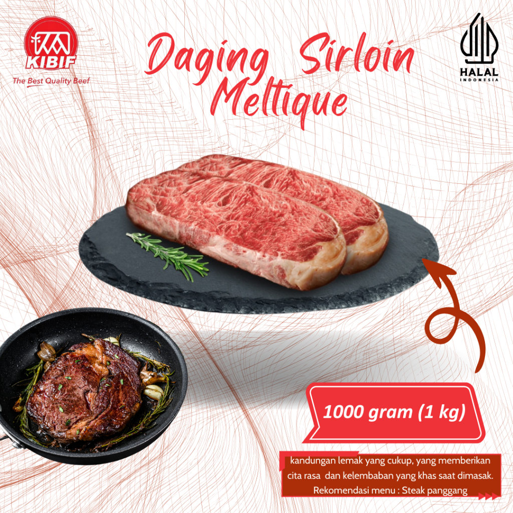 Jual Daging Sirloin Meltique Porsi 1kg | Shopee Indonesia