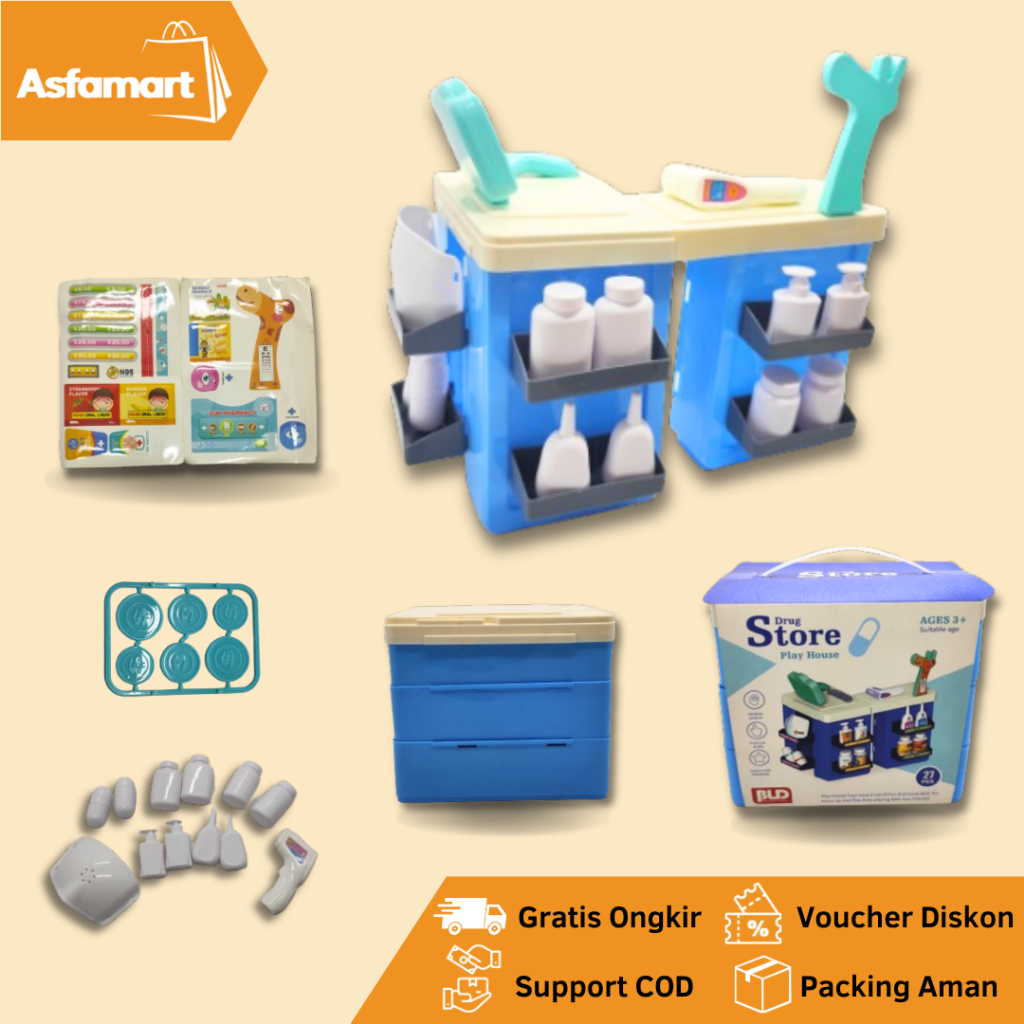 Jual Mainan Edukasi Peran Anak DrugStore Koper Series Tas Koper Mini ...