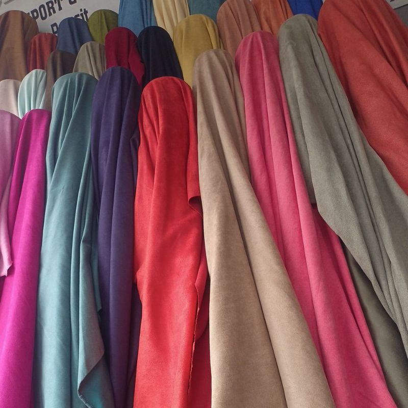 Jual kain suede satin readiy meteran rol | Shopee Indonesia