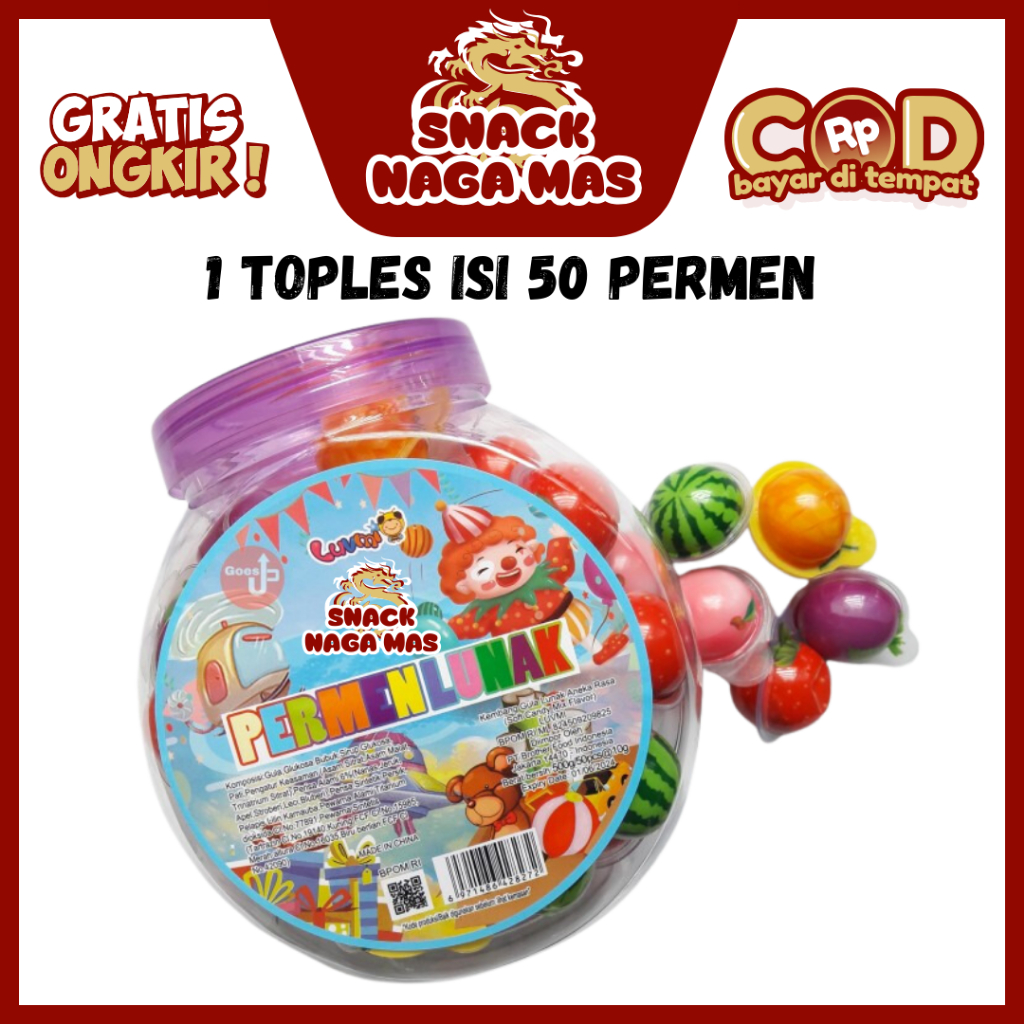 Jual PERMEN BOLA LUNAK JELLY ISI 50 DAN 120 | Shopee Indonesia