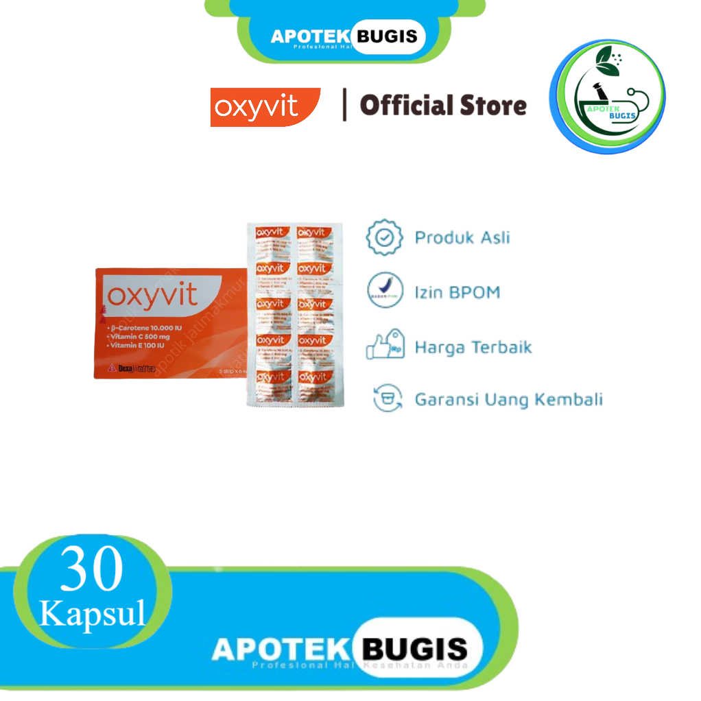 Jual BOX - Oxyvit C+ 30 Kaplet/Capsul - Oxyvit Vitamin C Plus Suplemen ...
