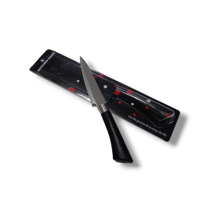 Jual Pisau dapur gagang hitam 5inch Q5108 panjang 24cm | Shopee Indonesia