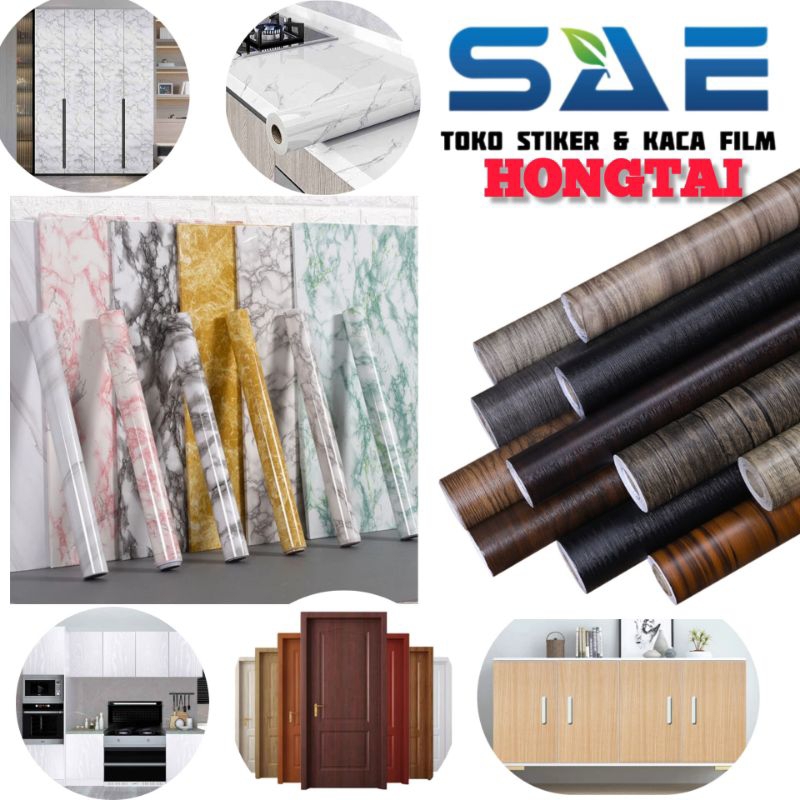 Jual Wallpaper Sticker Pvc Kayu Meja Lemari Pintu Triplek Furniture ...