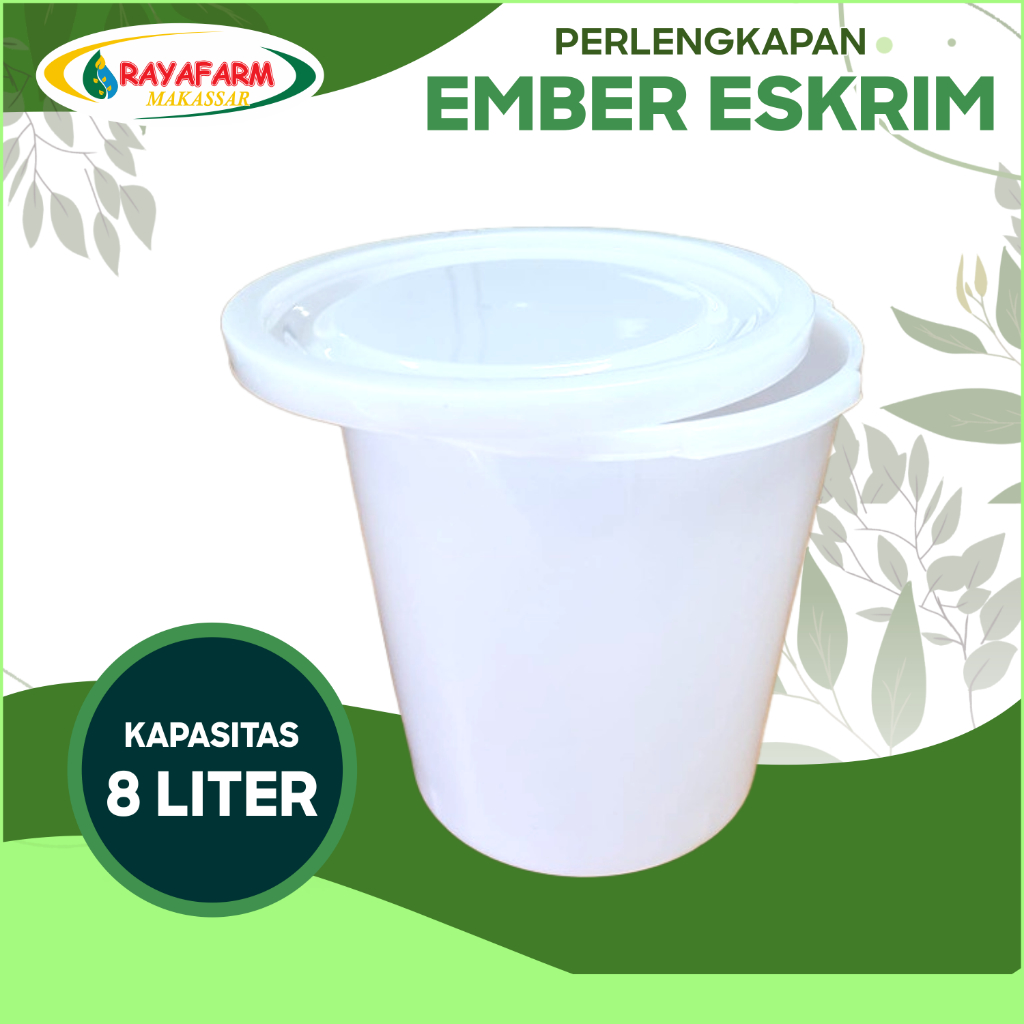 Jual Ice bucket / Ember Es Krim 8 Liter Warna Putih | Shopee Indonesia