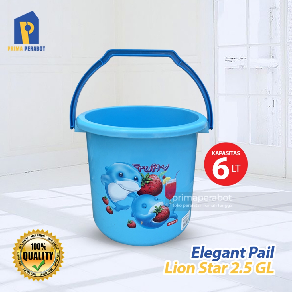 Jual Ember Plastik Gambar 2.5 GL Elegant Pail 2.5L Lion Star | Shopee Indonesia