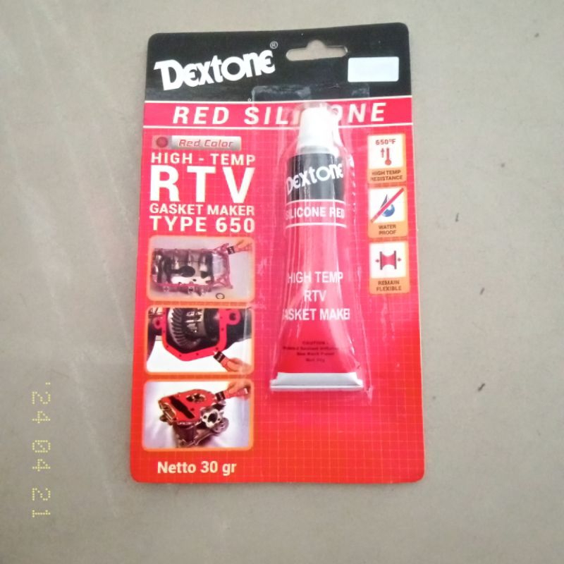 Jual LEM KACA AUTO SEALER SILANT SILICONE RED MERAH DEXTONE 30G ...