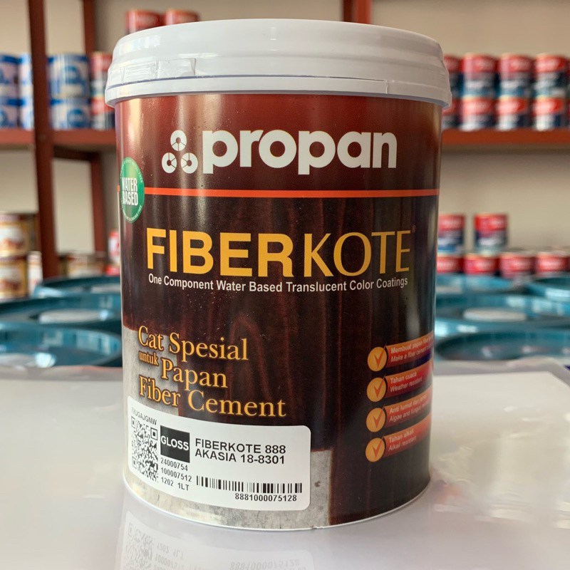 Jual PROPAN FIBERKOTE 1L WATER BASED CAT WARNA KAYU GRC GIPSUM CAT ...
