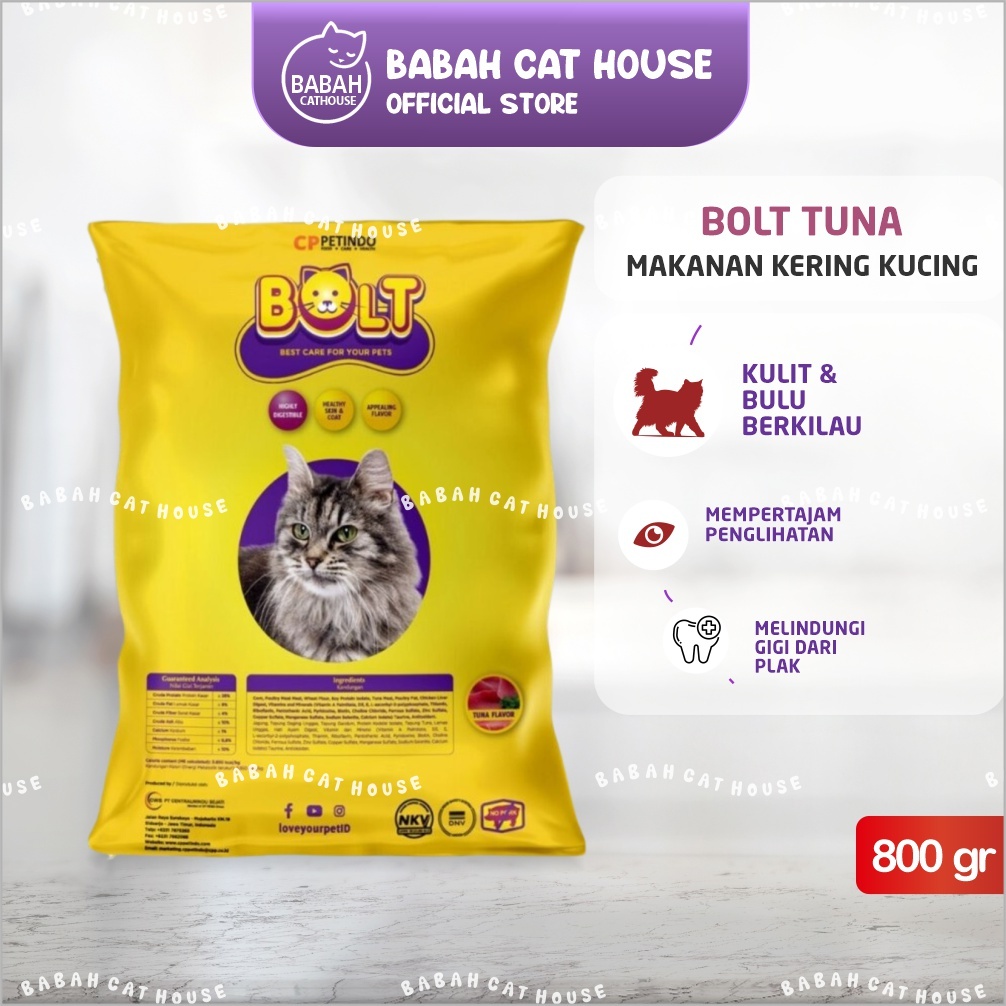 Jual BOLT DONAT 800GR CAT FOOD Makanan Kucing Kering Pakan Bold Murah ...