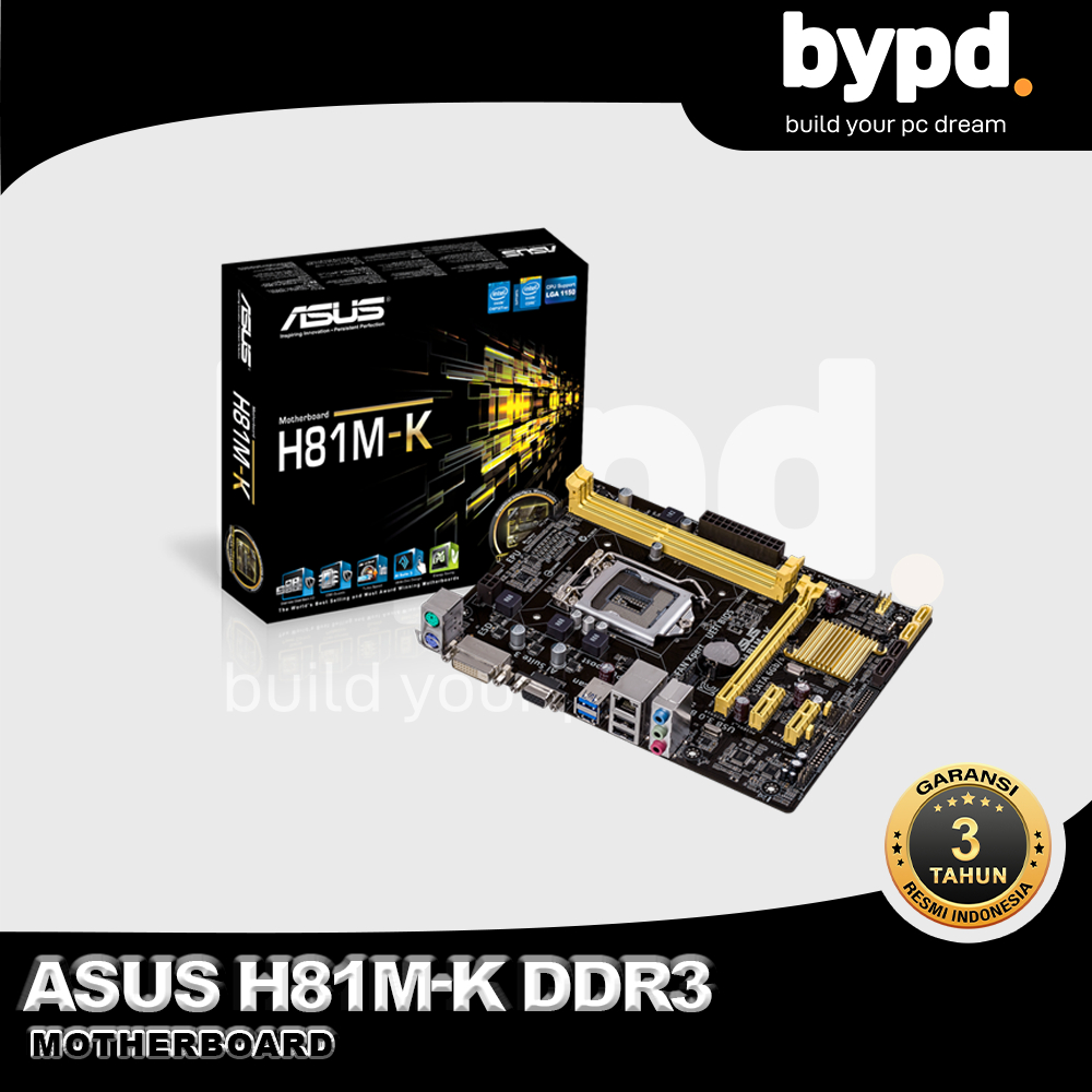 Jual ASUS H81M-K DDR3 | MOTHERBOARD INTEL H81 LGA1150 uATX | Shopee Indonesia