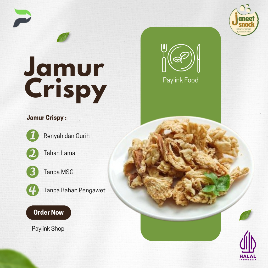 Jual JAMUR CRISPY | KERIPIK JAMUR TIRAM KRISPI PREMIUM | 250G | 500G ...