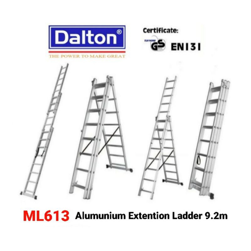 Jual Tangga Lipat Ekstension 9.2 Meter Alumunium Extension Ladder ...