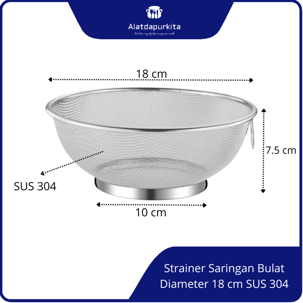 Jual Saringan Strainer Peniris Bulat Ayakan Cuci Buah Sayur Beras Bahan ...