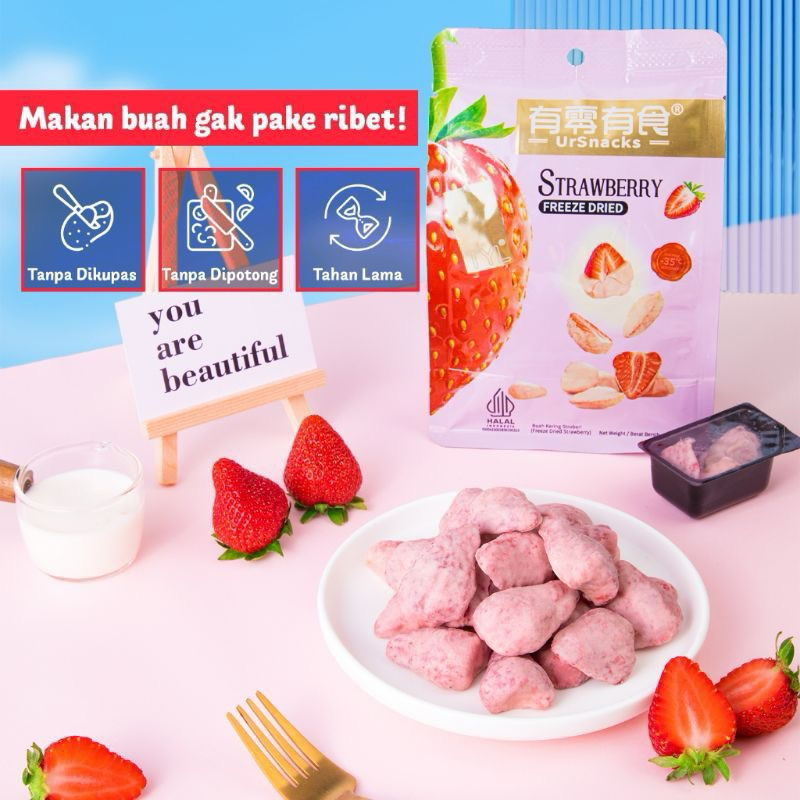 Jual Tyl Freeze Dried Fruit / Snack Durian Vacum / Strawberry Beku ...