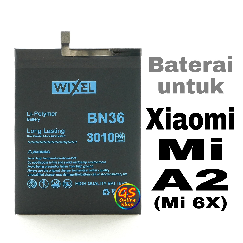 Jual Baterai Wixel BN36 untuk Xiaomi Mi A2 ( Mi 6X ) | Shopee Indonesia