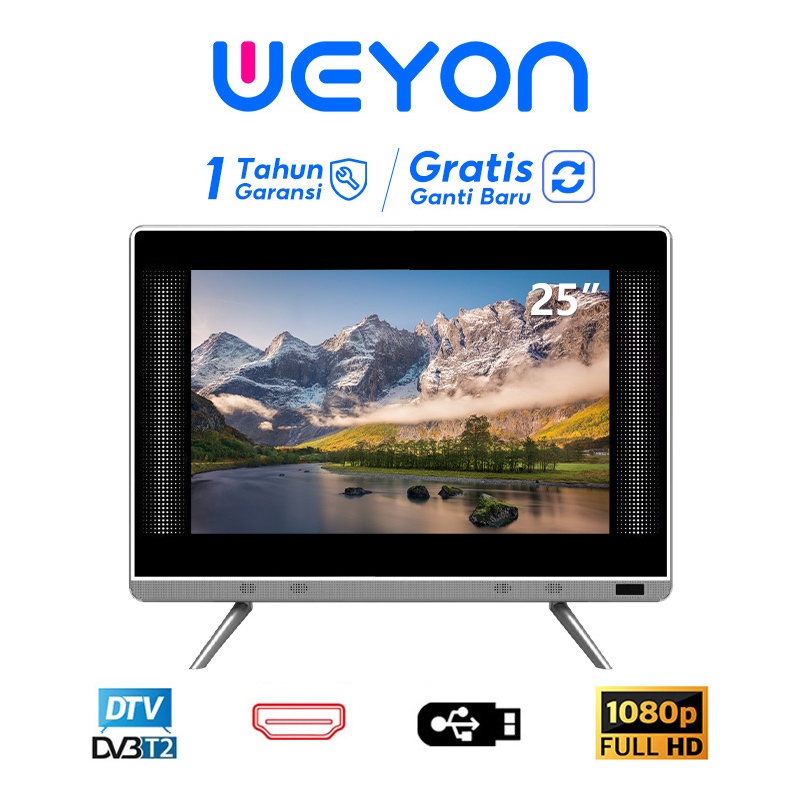 Jual Weyon TV 25 inch Digital TV LED FULL Televisi LED Layar kaca-DVB ...