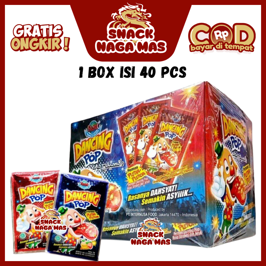 Jual PERMEN DANCING POP / POPPING CANDY PLETAK PLETOK [1 BOX ISI 40 ...