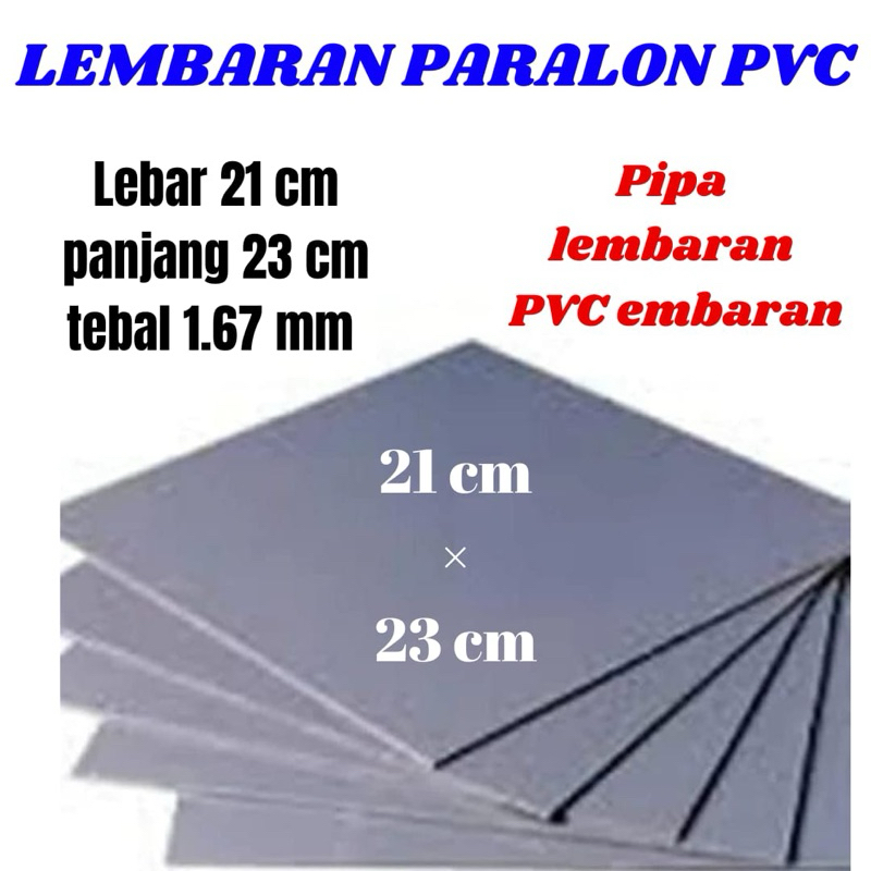 Jual Pipa Lembaran Pvc Lembaran Pipa Paralon Lembaran Ukuran 21 x 23 cm tebal 1.67mm | Shopee ...
