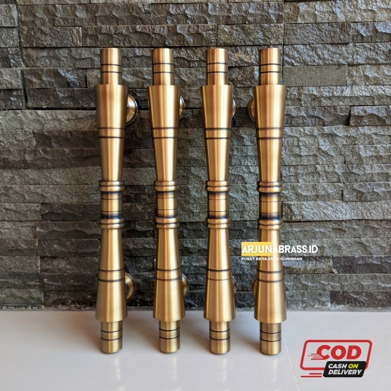 Jual Handle Pintu Rumah Kuningan Bambu Antik 43 cm 4 pcs | Shopee Indonesia