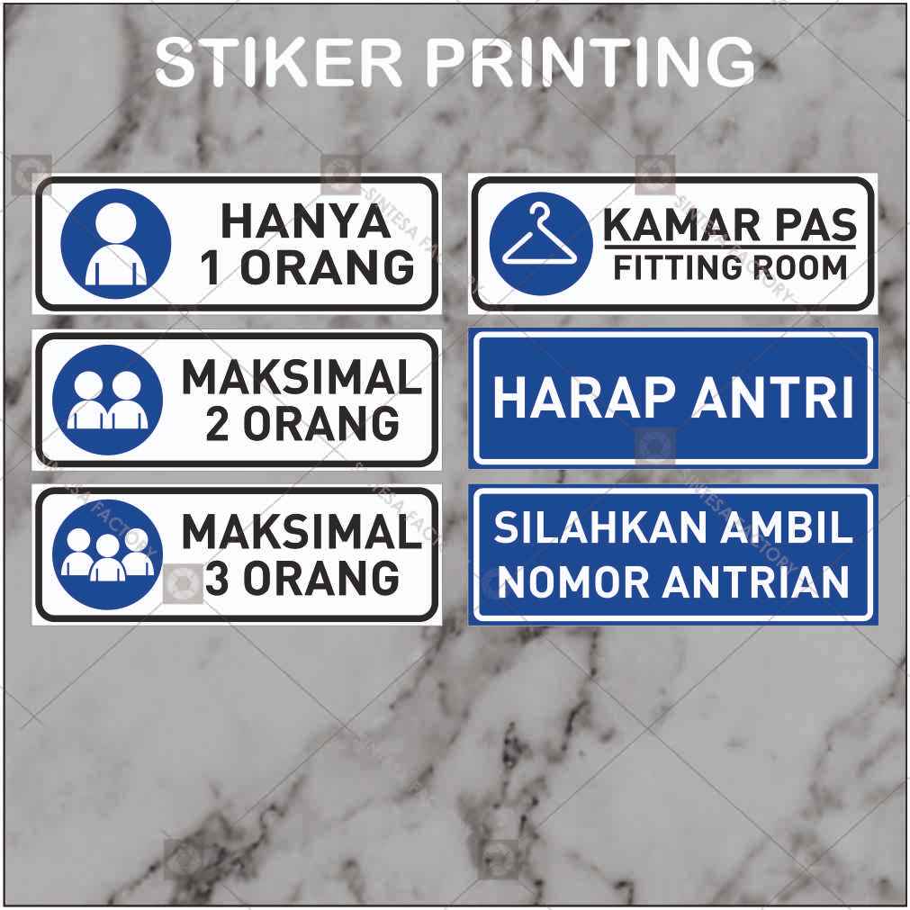 Jual Stiker Silahkan Ambil Nomor Antrian Kamar Pas Harap Antri Stiker ...
