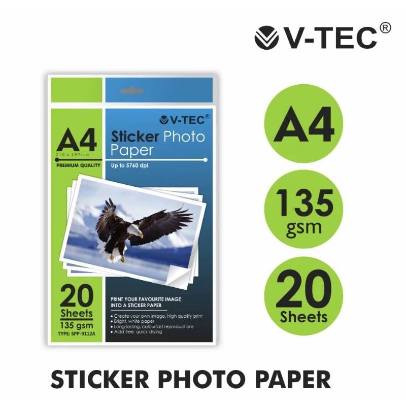 Jual Kertas Foto Stiker V-TEC | Sticker Photo Paper V-TEC | Shopee ...