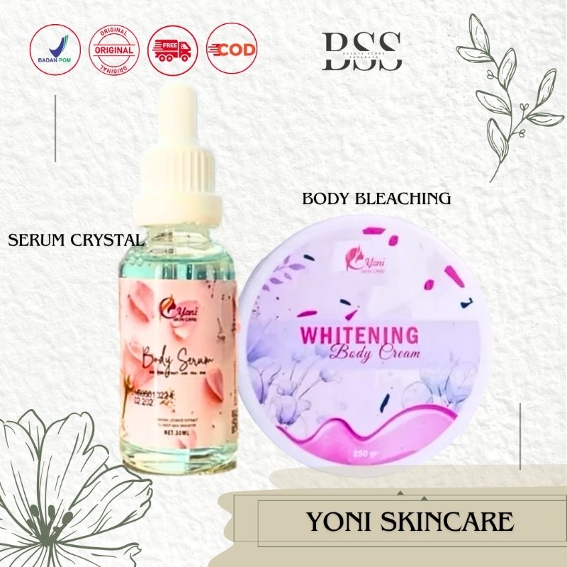 Jual YONI SKINCARE WHITENING BODY CREAM BODY BLEACHING 250g BODY SERUM ...