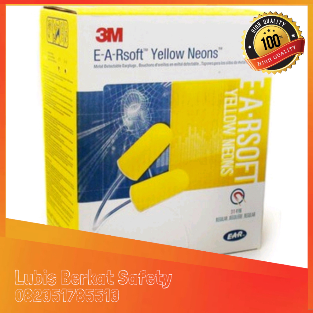 Jual Earplug 3M Box Isi 200 Pasang Pelindung Telinga Earsoft Yellow ...