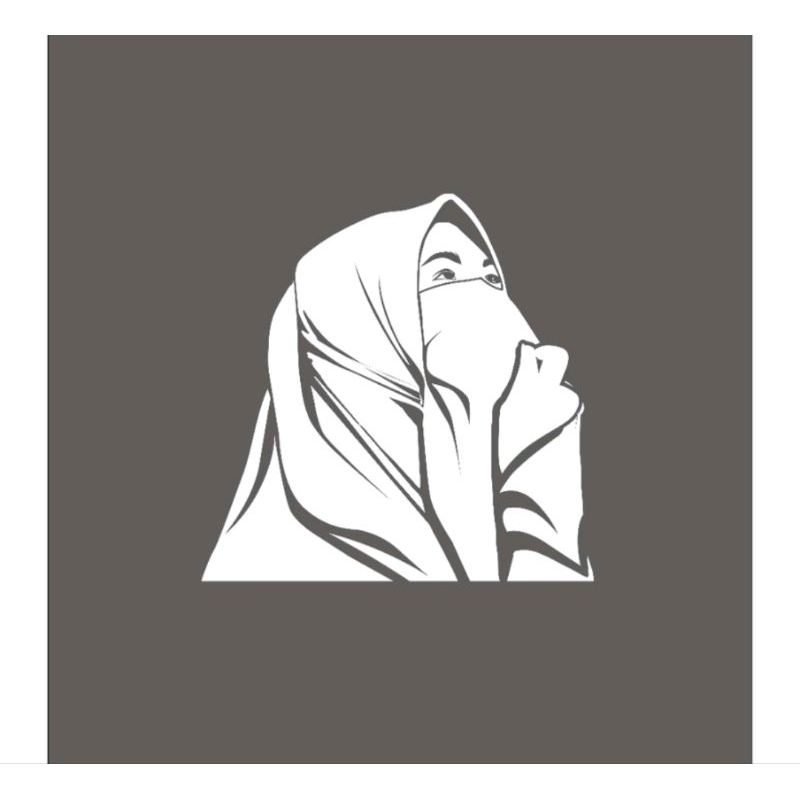 Jual STIKER MOBIL CUTTING STICKER CEWEK MUSLIM CUTTING STICKER KEREN ...