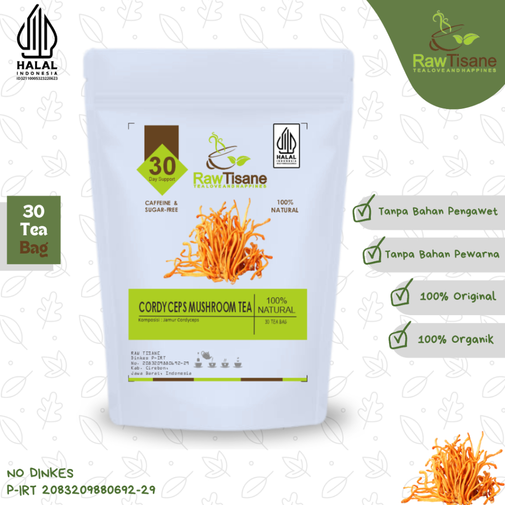 Jual RAW TISANE Cordyceps Mushroom Tea : Cordyceps Mushroom Flower Tea ...