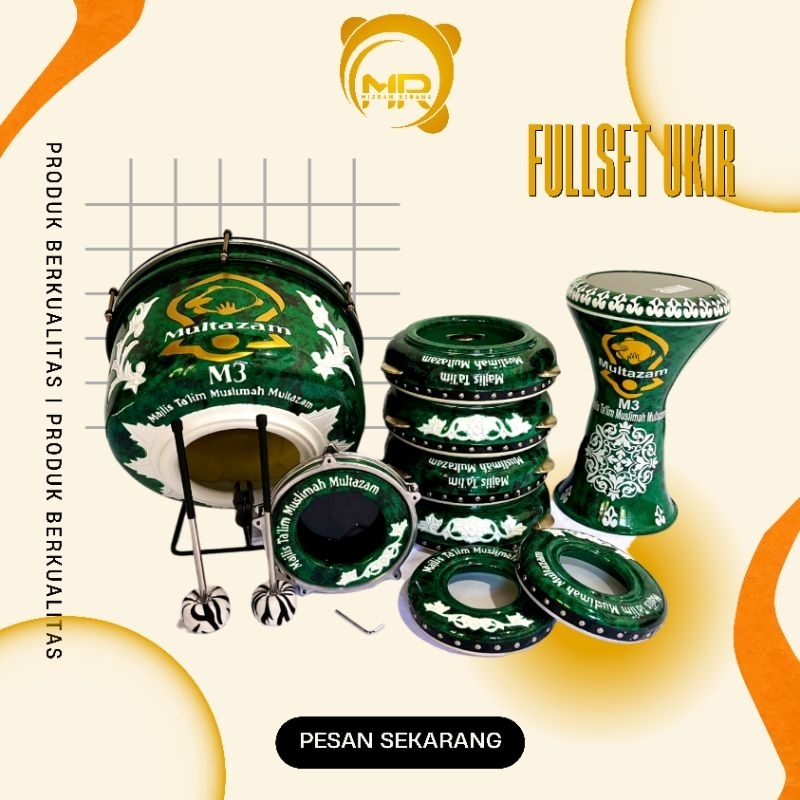 Jual HADROH FULLSET PREMIUM CUSTOM LOGO DAN NAMA MAJELIS | Shopee Indonesia