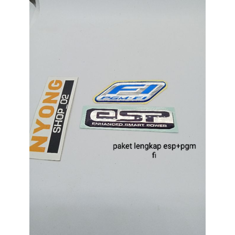 Jual paket lengkap/ emblem logo esp plus pgm fi original | Shopee Indonesia