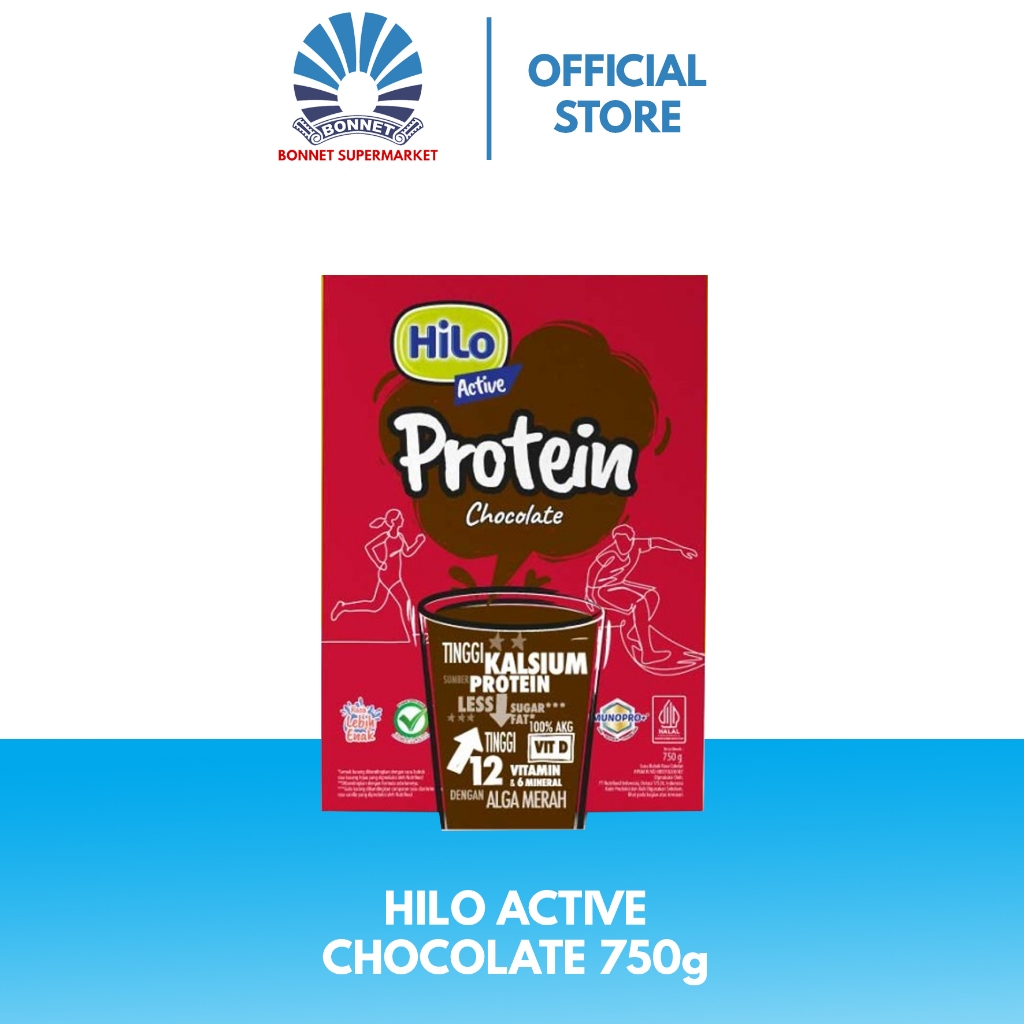 Jual HiLo Active Chocolate 750g - Susu Tinggi Kalsium Lebih Rendah ...
