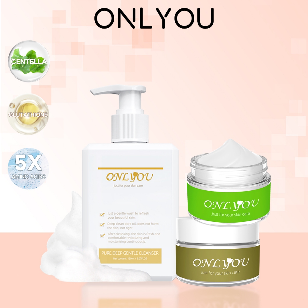 Jual ONLYOU 3PCS Skincare Paket / ONLYOU Amino Facial Wash Membersihkan ...