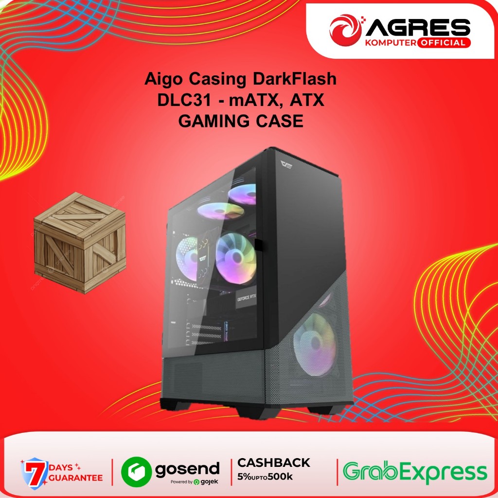 Jual Aigo Casing DarkFlash DLC31 - mATX, ATX GAMING CASE | Shopee Indonesia