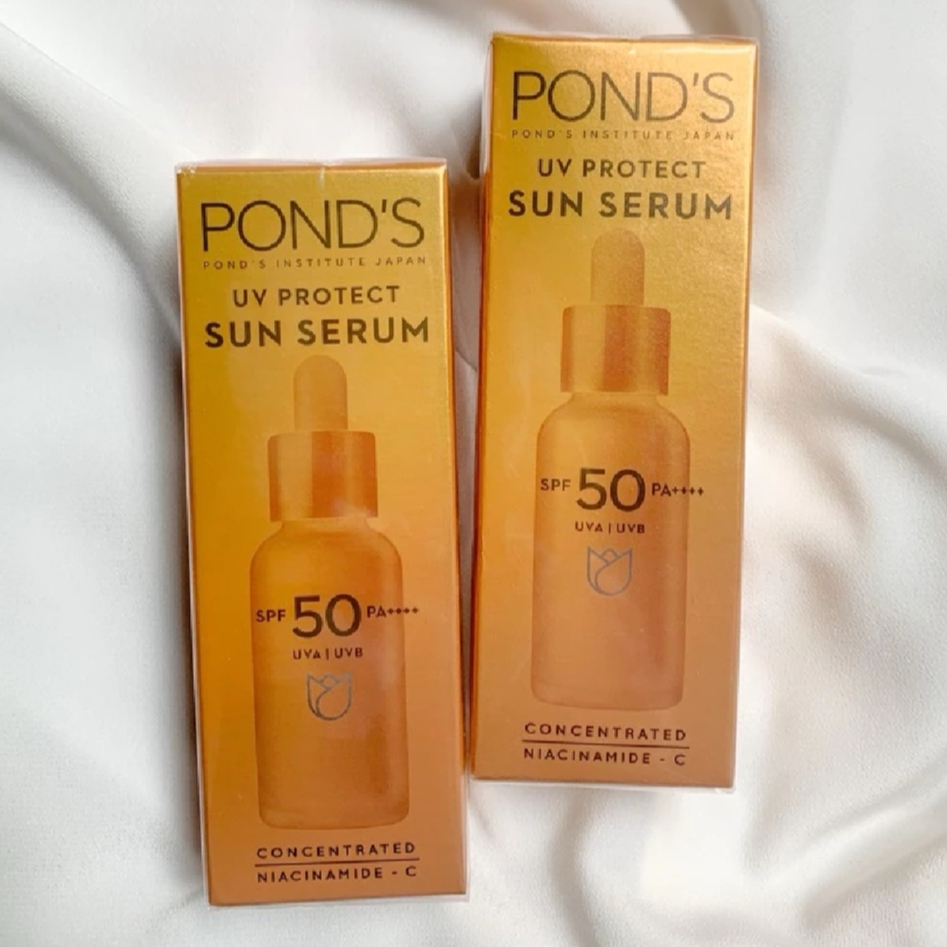 Jual Ponds UV Protect Sun Serum Bottle SPF50+ PA++++ UVA UVB Lightweight Sunscreen With ...