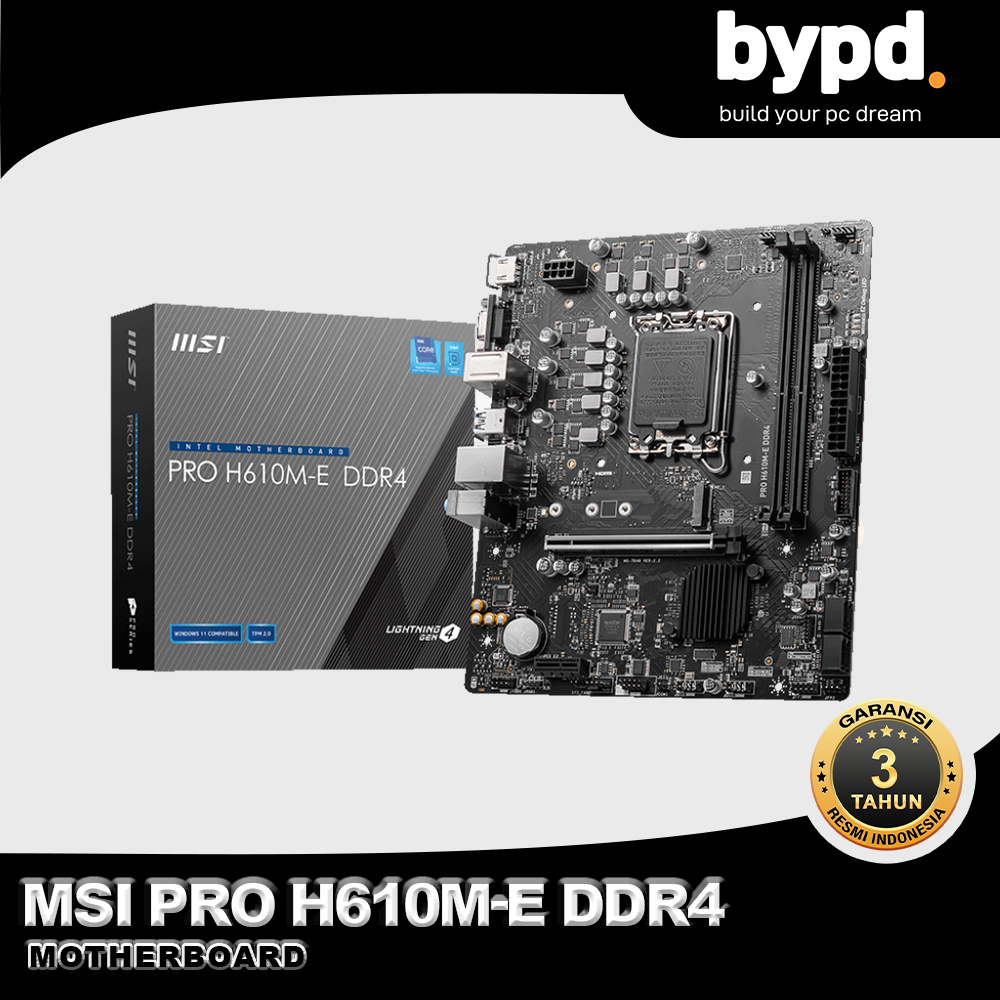 Jual MSI PRO H610M-E DDR4 | MOTHERBOARD INTEL H610 LGA1700 mATX ...