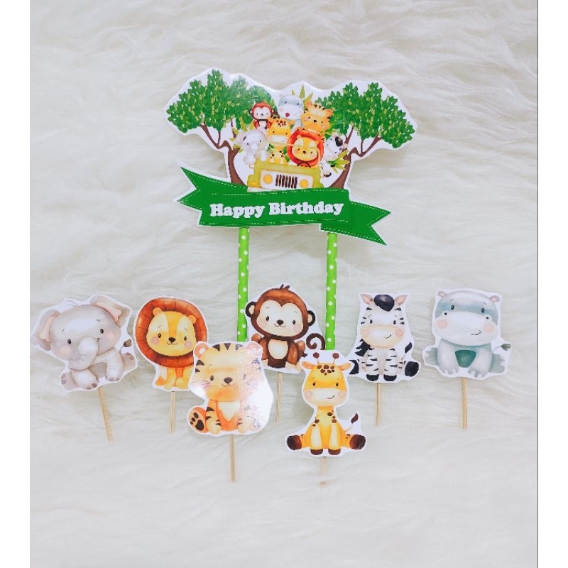 Jual Topper Binatang Topper Animal Topper happy birthday hiasan kue ...