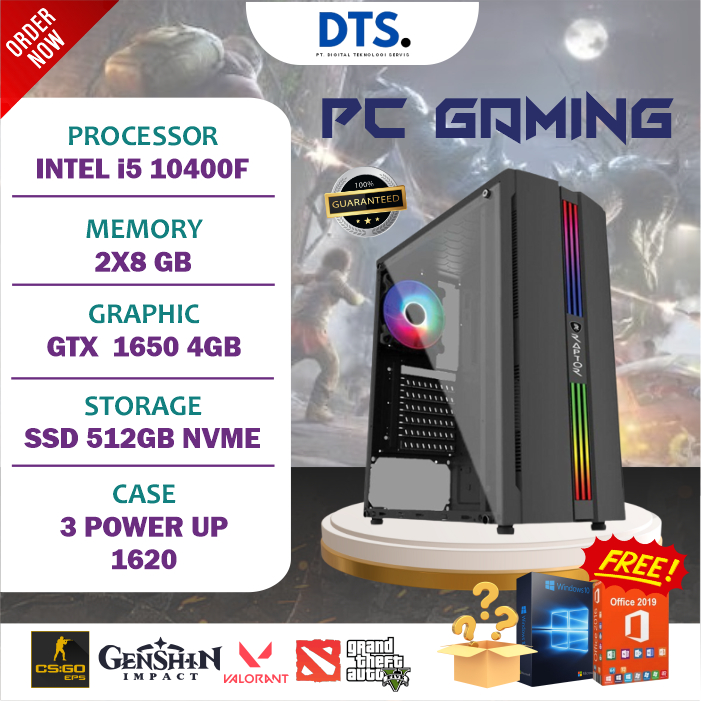 Jual PC Gaming Intel Core i5 10400F / GTX 1650 4GB / SSD / HDD | Shopee Indonesia