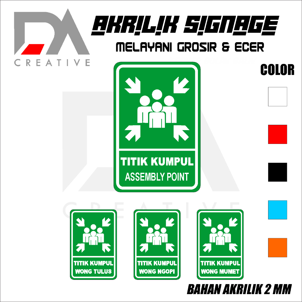 Jual AKRILIK Sign Titik Kumpul (Assambly Point) | Shopee Indonesia