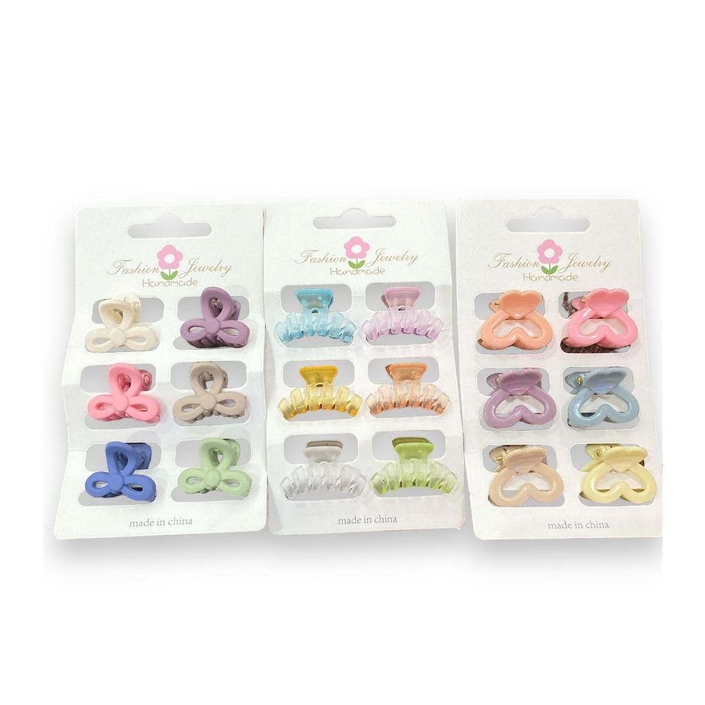 Jual Jepit Mini 6 pcs/Jepit Rambut Poni/Jeday Mini/Set Jepit Warna ...