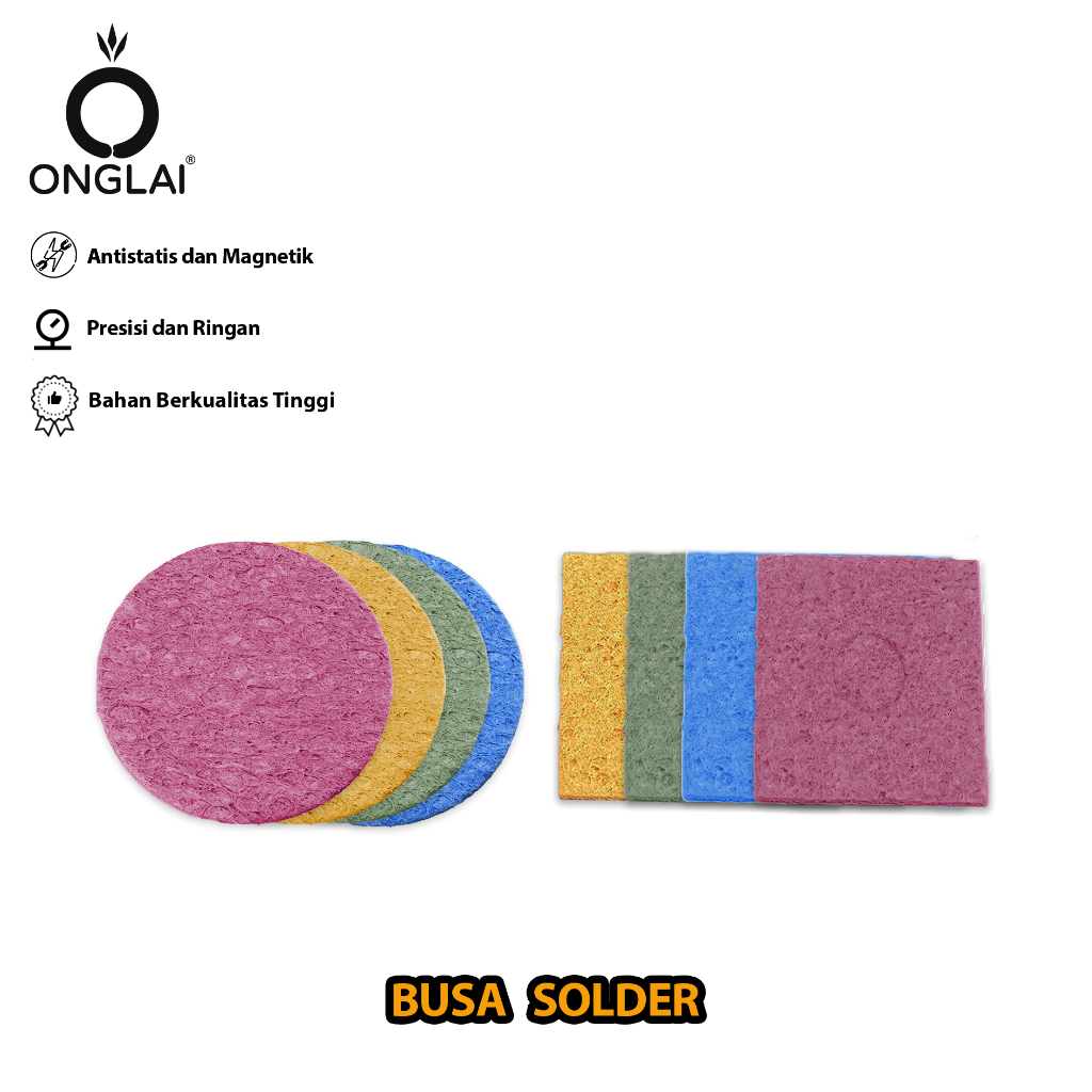 Jual Busa Solder Persegi 6cm Bulat 5cm Spon Busa Pembersih Timah Solder ...