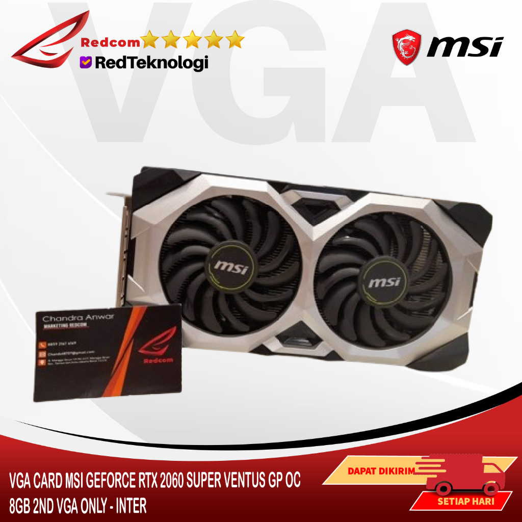 Jual VGA CARD MSI GEFORCE RTX 2060 SUPER VENTUS GP OC 8GB 2ND VGA ONLY ...