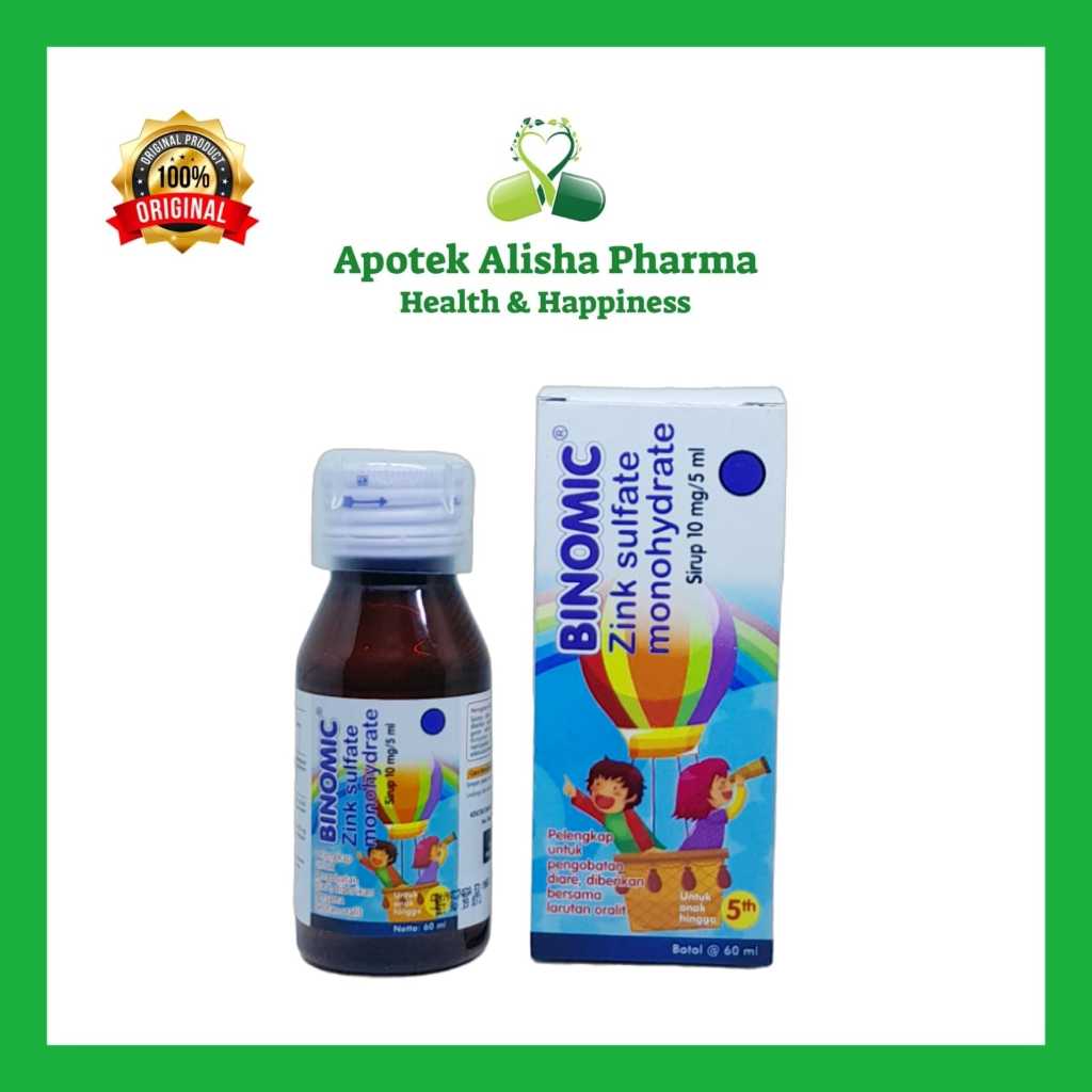 Jual Binomic Sirup 60ml - Binomik Zink Syrup Terapi Tambahan Diare / Mencret Anak | Shopee Indonesia
