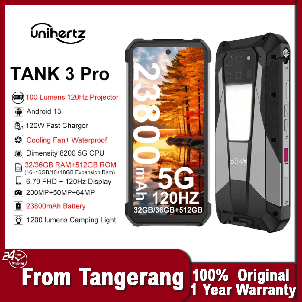 Jual Unihertz Tank 3 Pro 8849 Rugged Phones 5G with 100 Lumens ...
