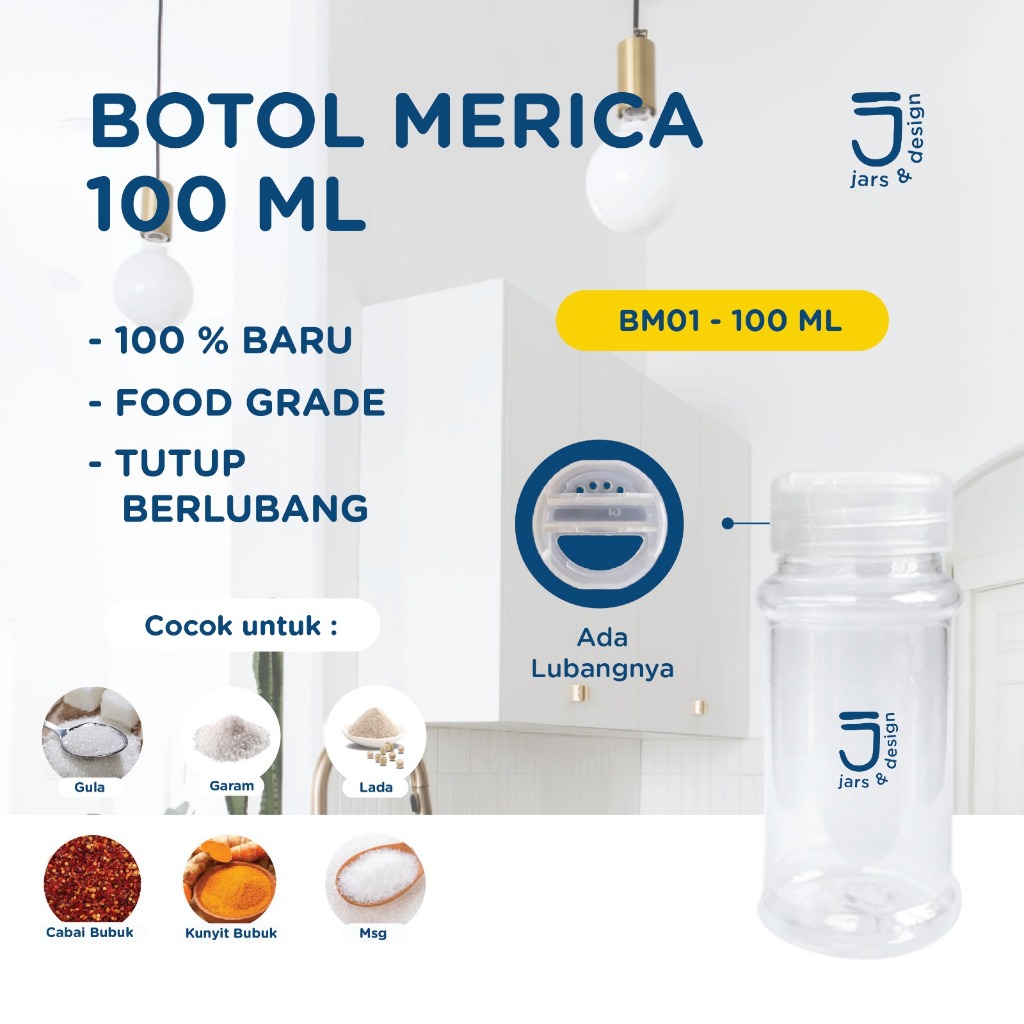 Jual Toples Plastik / Botol Merica / Toples Bumbu / Toples Merica 100ml ...