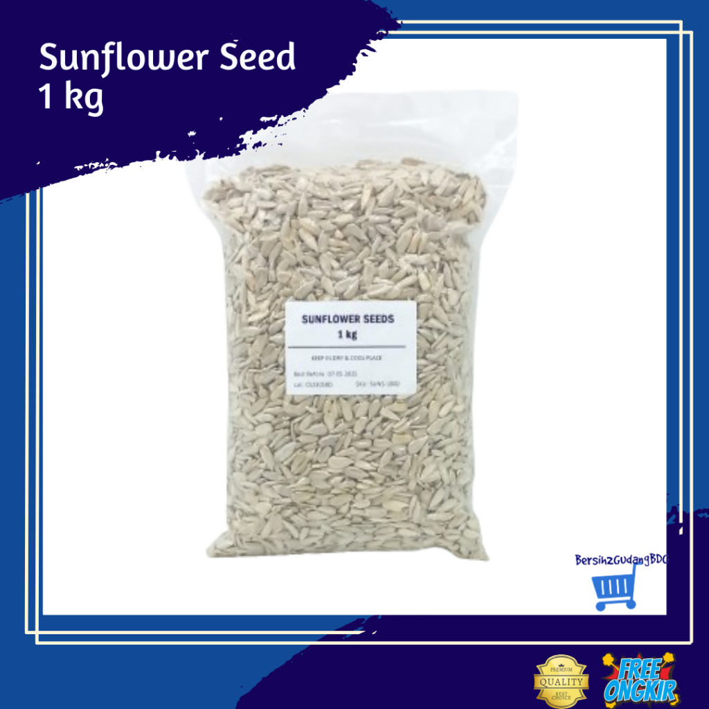 Jual Sunflower Seed Raw 1 kg / Biji Bunga Matahari Mentah / Kuaci 1 kg ...